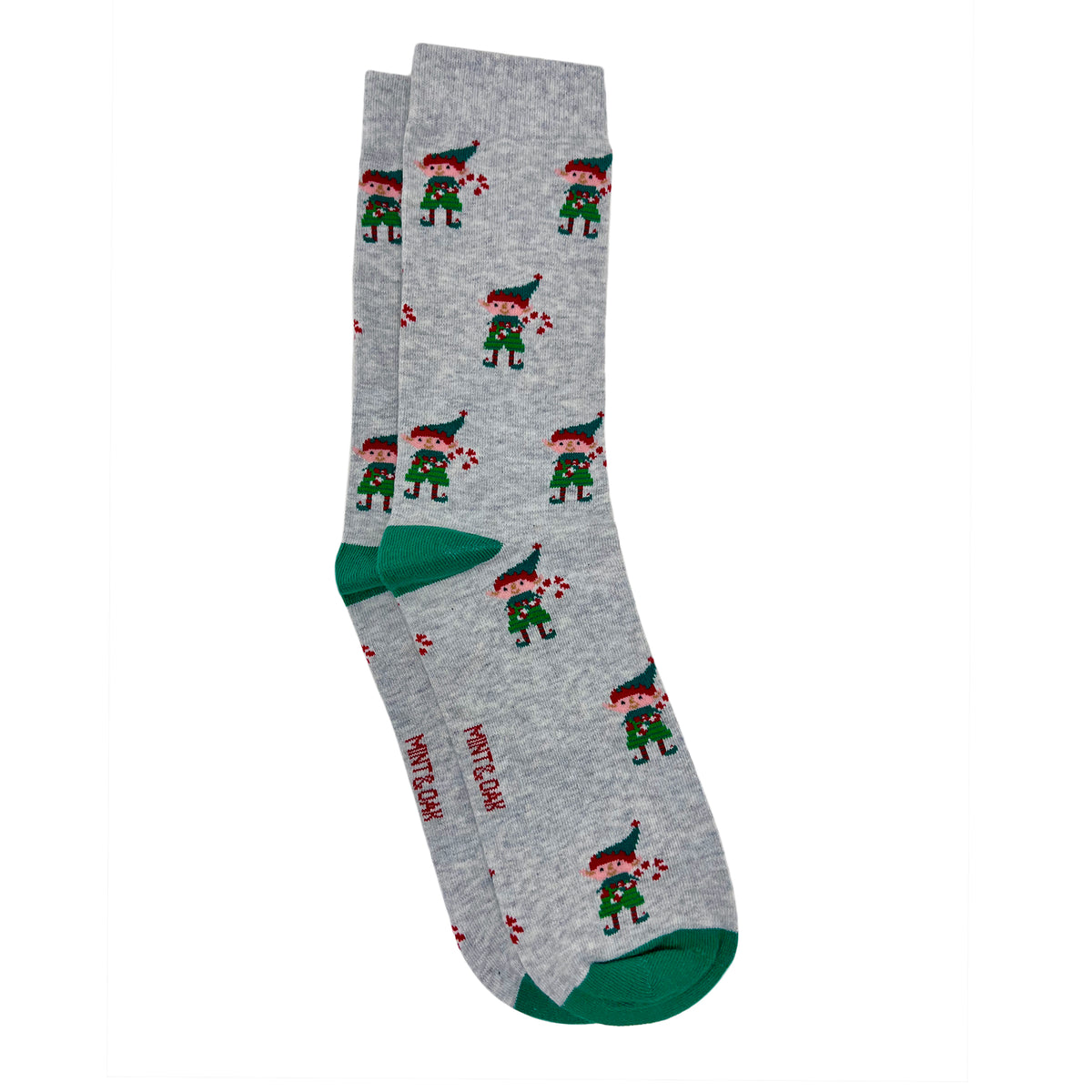 Candyland Elf Men's Crew Socks – Mint & Oak